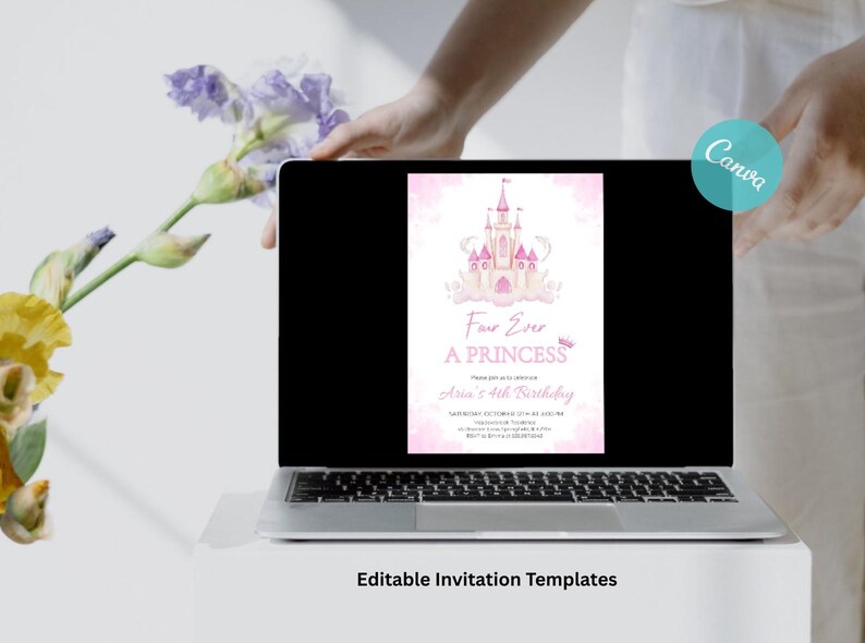 Princess Castle Birthday Invitation: Fairytale Theme, Editable Canva ...