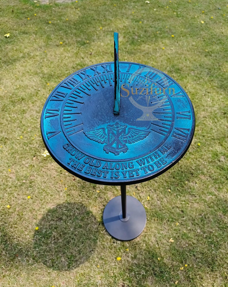 Suzifurn SF1195 New Salem Sundial, Cast Iron With Verdigris Finish, 10 ...