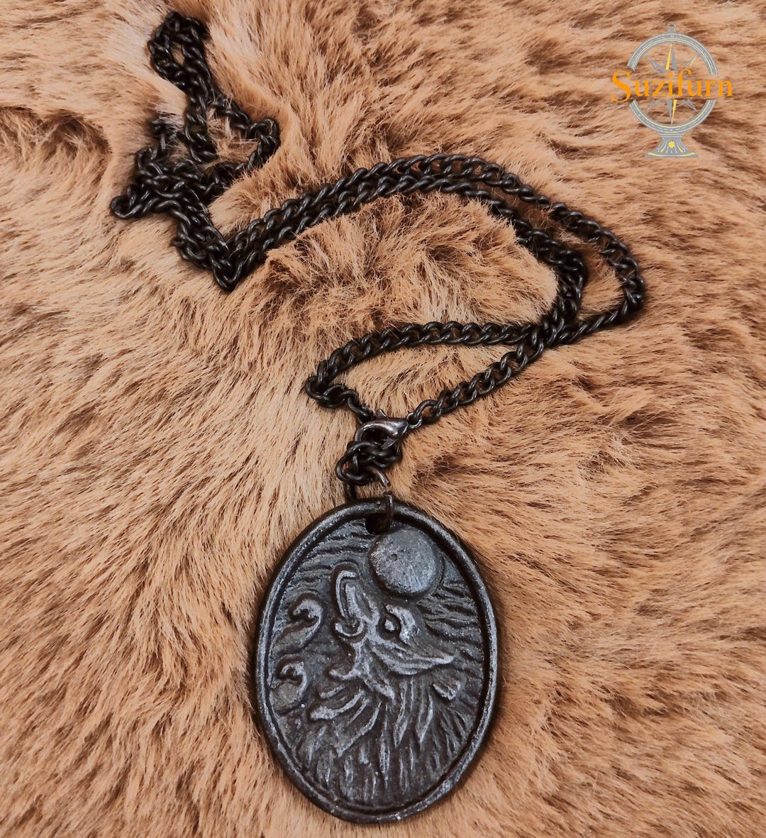 Viking Fox Head Pendant – Black Norse Valor Necklace for Men & Women - Etsy