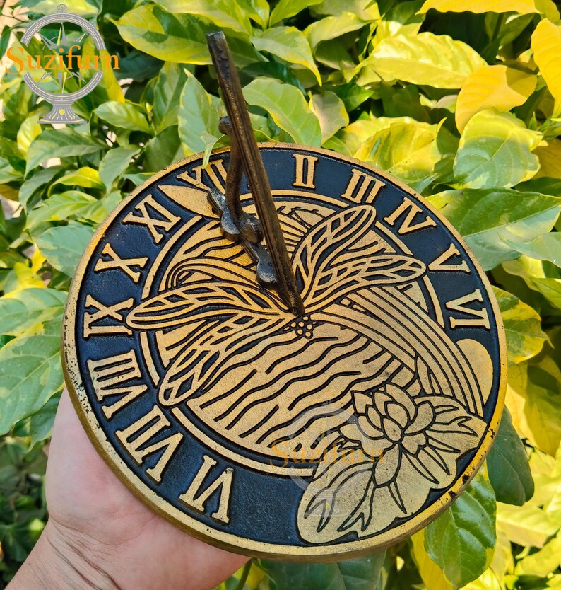 Dragonfly Garden Sundial, Cast Iron With Verdigris Finish - Etsy