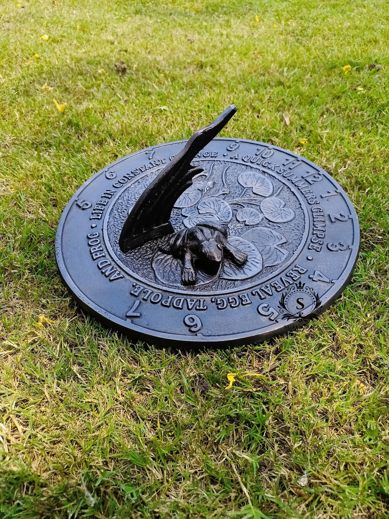 Handcrafted Frog Sundial – Bronze Finish Garden Decor - Etsy