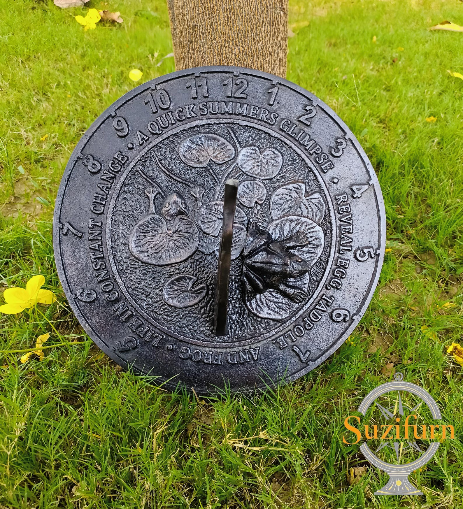 Handcrafted Frog Sundial – Bronze Finish Garden Decor - Etsy