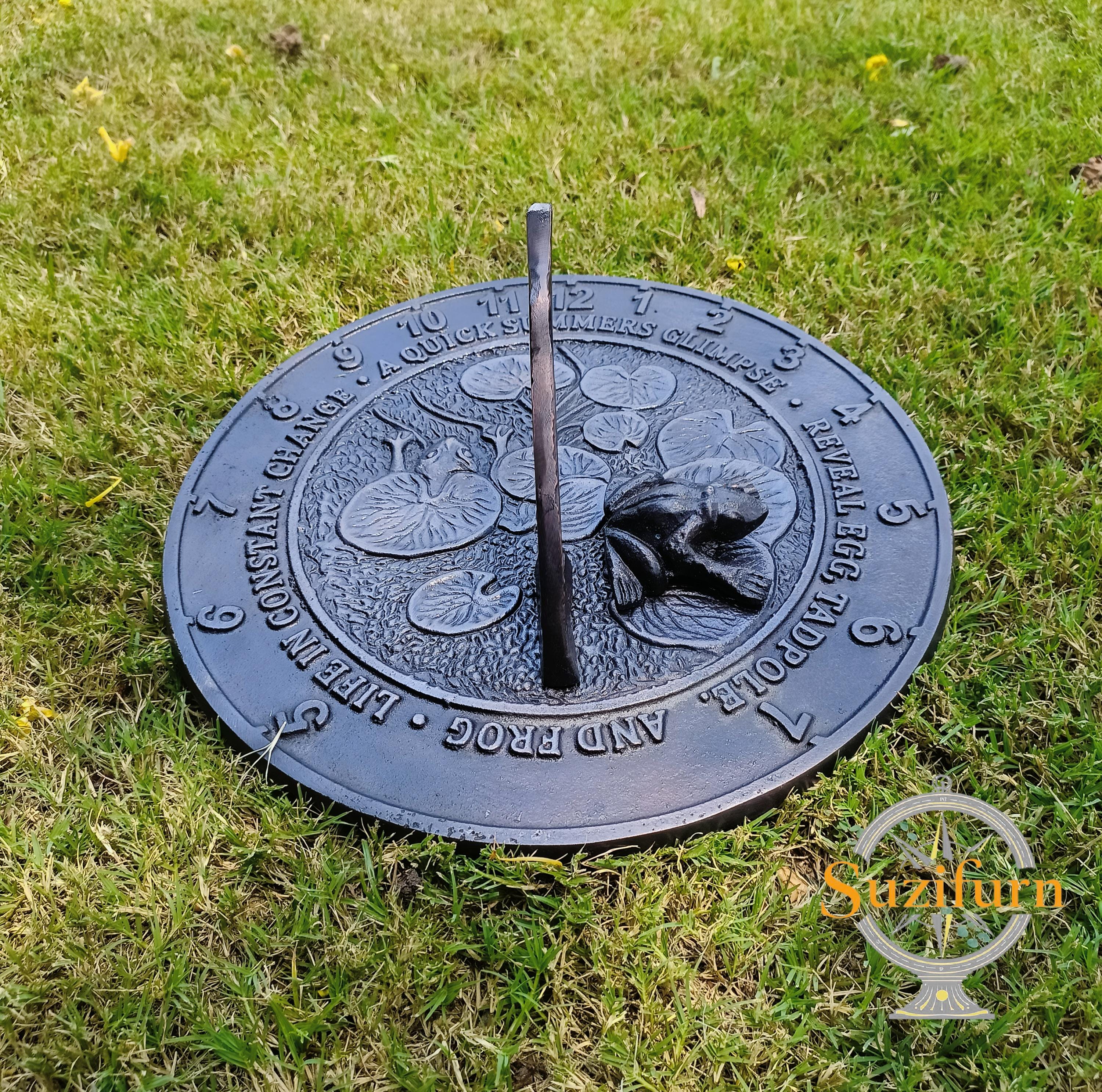Handcrafted Frog Sundial – Bronze Finish Garden Decor - Etsy
