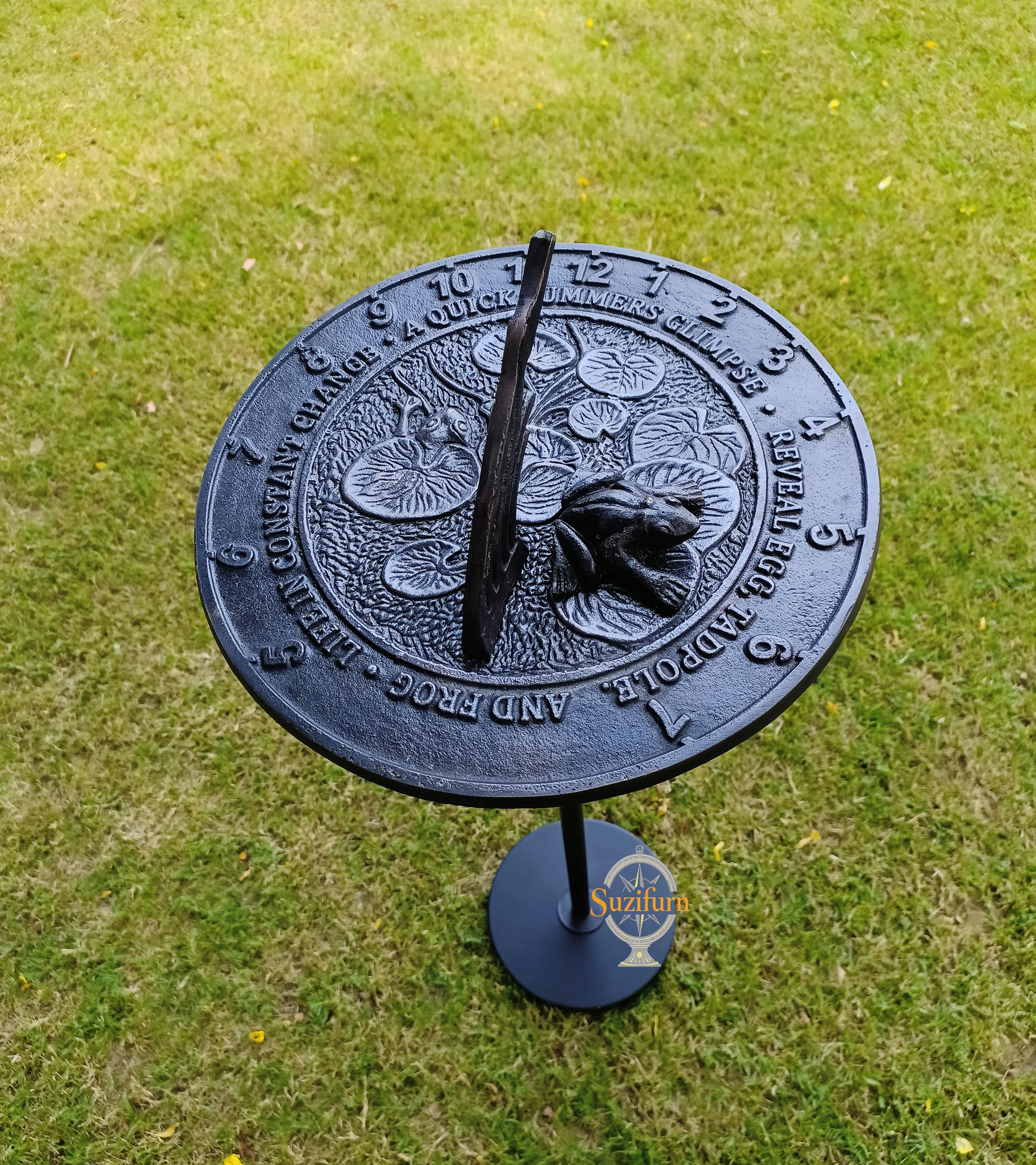 Handcrafted Frog Sundial – Bronze Finish Garden Decor - Etsy
