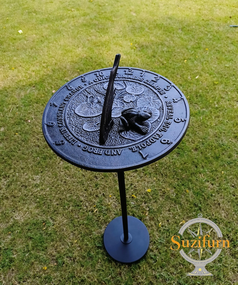 Handcrafted Frog Sundial – Bronze Finish Garden Decor - Etsy
