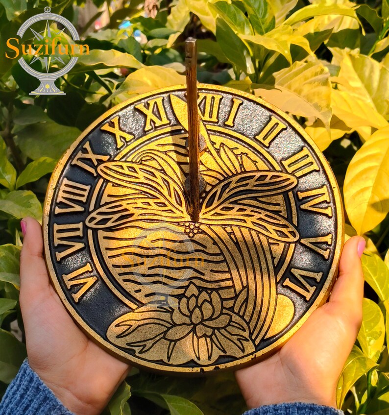 Dragonfly Garden Sundial, Cast Iron With Verdigris Finish - Etsy