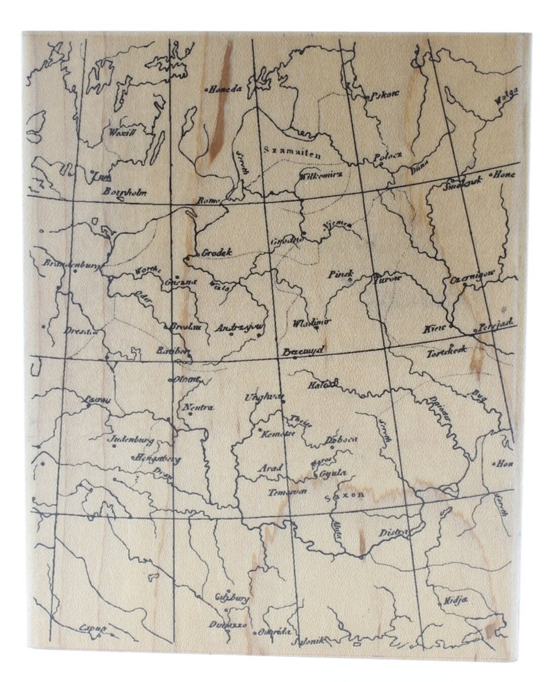 Hero Arts Map Extra Large Background Wooden Rubber Stamp - Etsy
