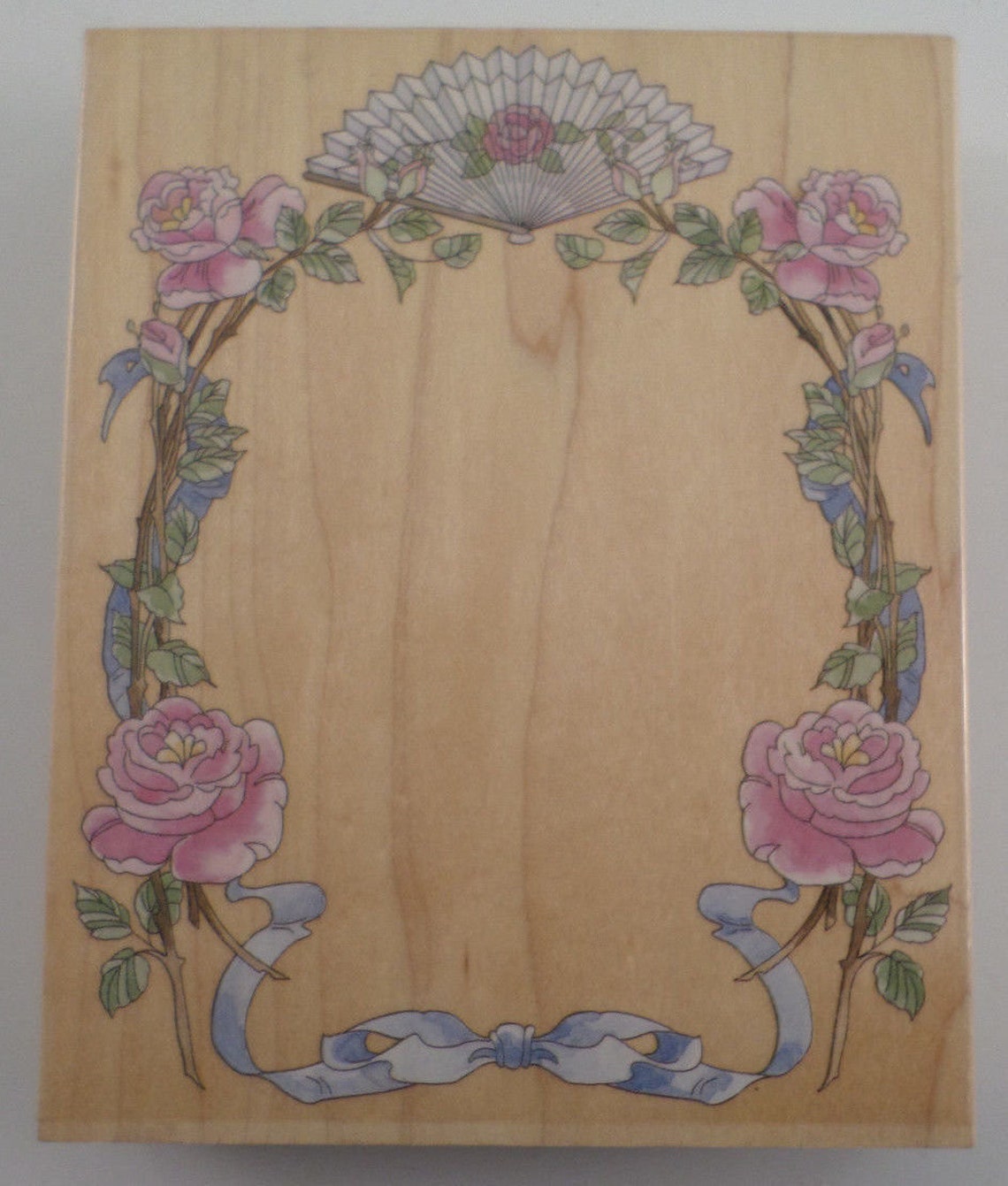 Rose Stem Photo Picture Frame Flower Garden Botanical Wooden Rubber ...