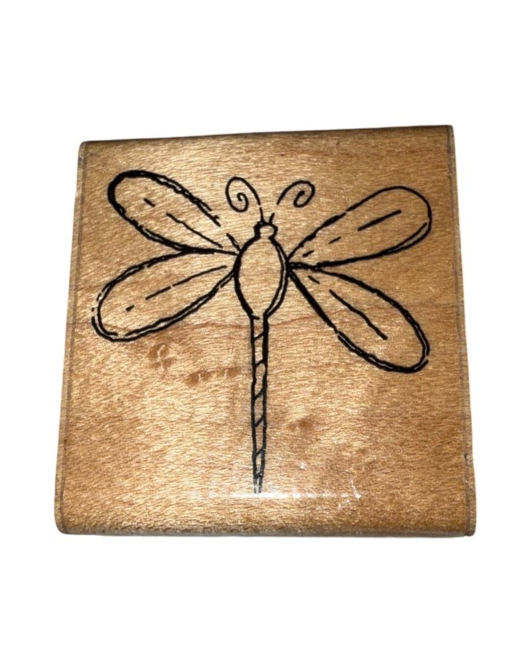 JRL Designs Dragonfly Insect Bug Outline Wooden Rubber Stamp - Etsy
