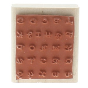 Alphabet Cursive Upper Case Letters Wooden Rubber Stamp - Etsy