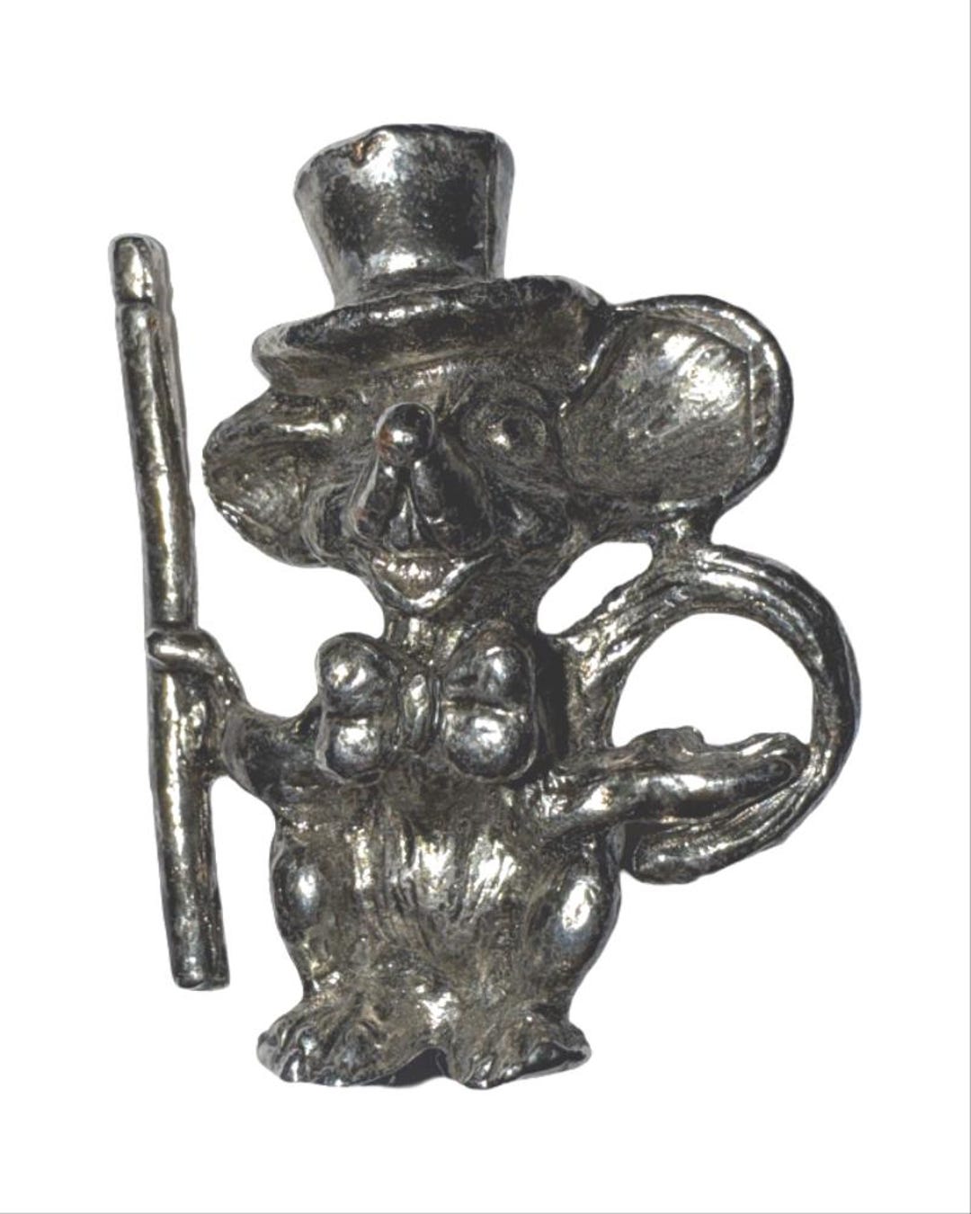 Animal Pewter Figurine Putting on the Ritz Rat Mouse With Top Hat and ...
