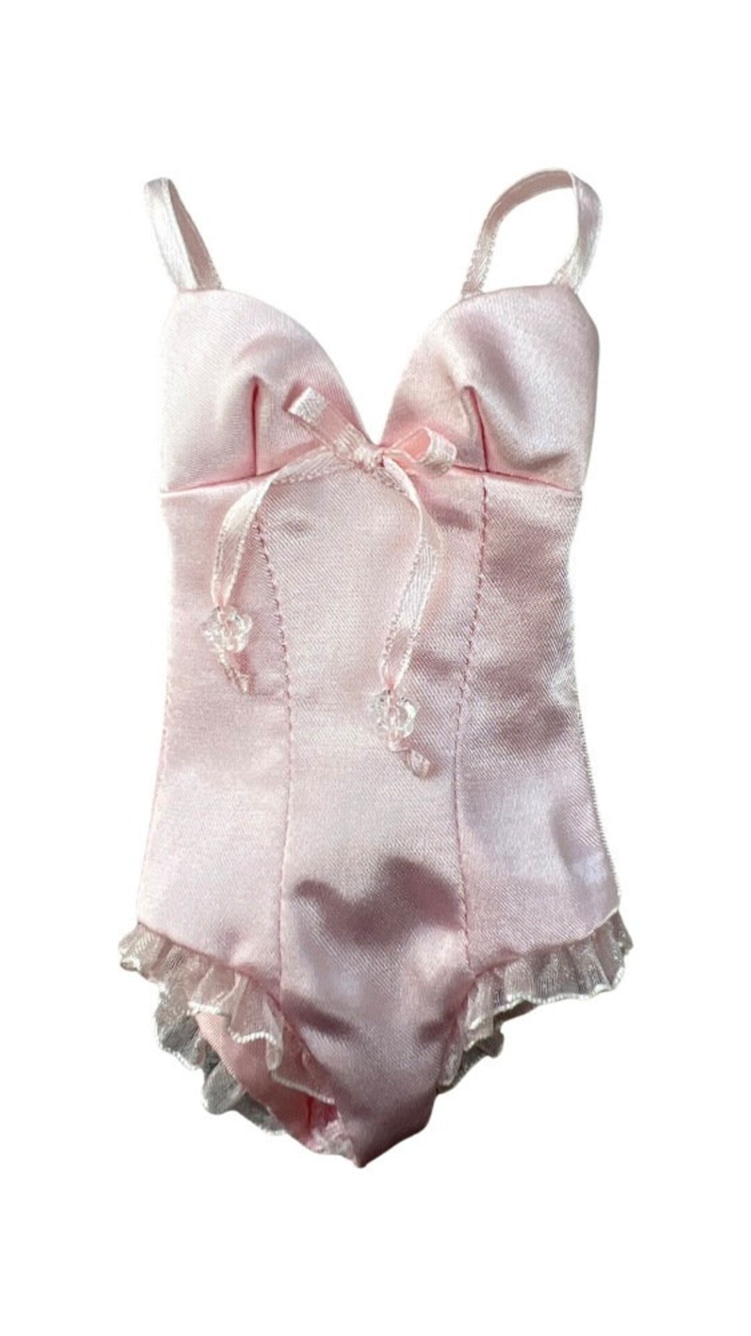 Robert Tonner Pink Satin Teddy With Ruffles and Bead Tassles - Etsy