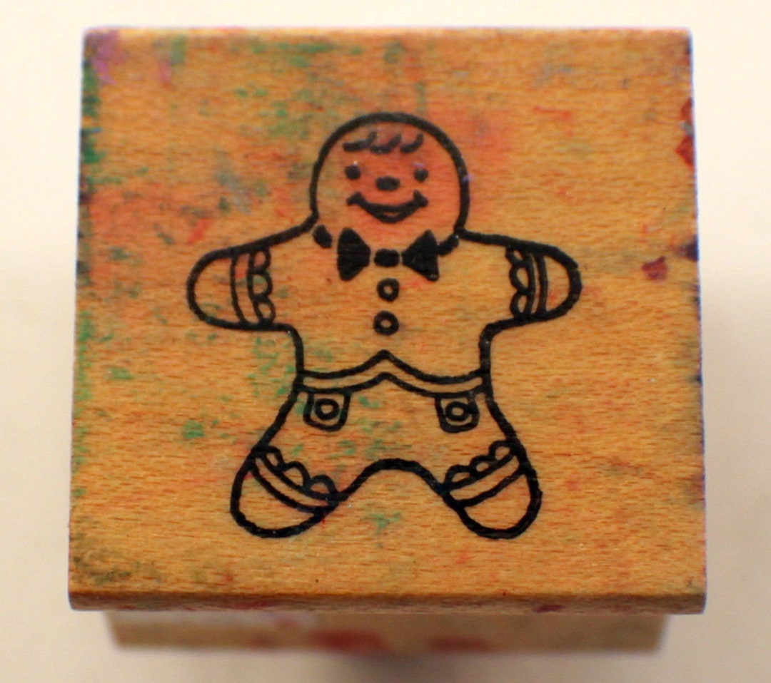 Embossing Arts 1996 Gingerbread Man Boy Wooden Rubber Stamp - Etsy