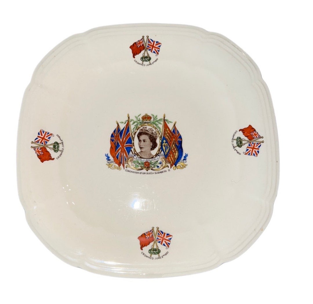 Alfed Meakin England Queen Elizabeth Commemorative 8.5" Dinner Salad ...
