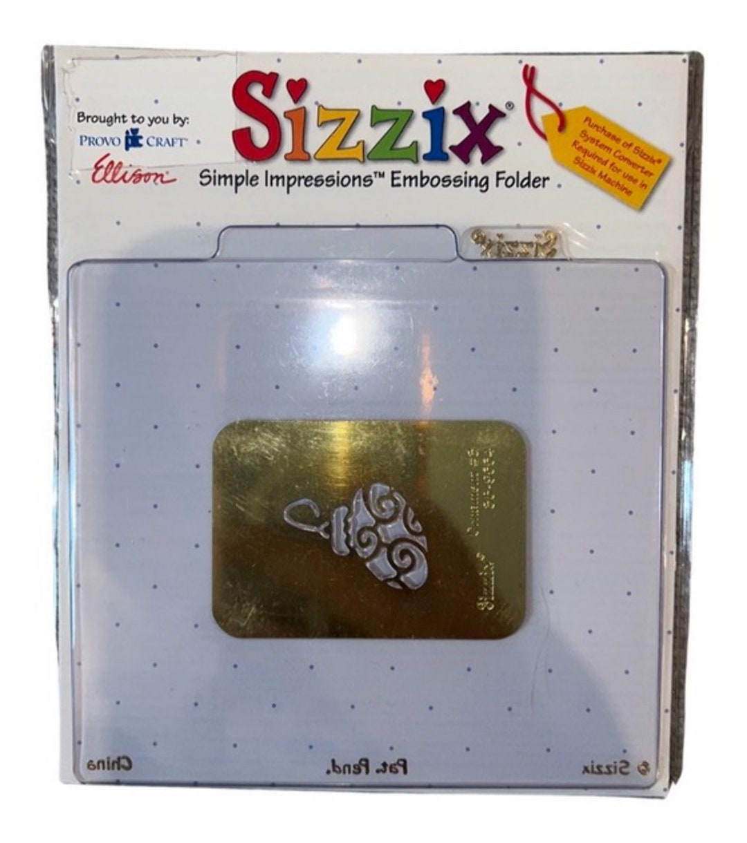 Sizzix Simple Impressions Embossing Folder Ornament With Swirls #3 - Etsy