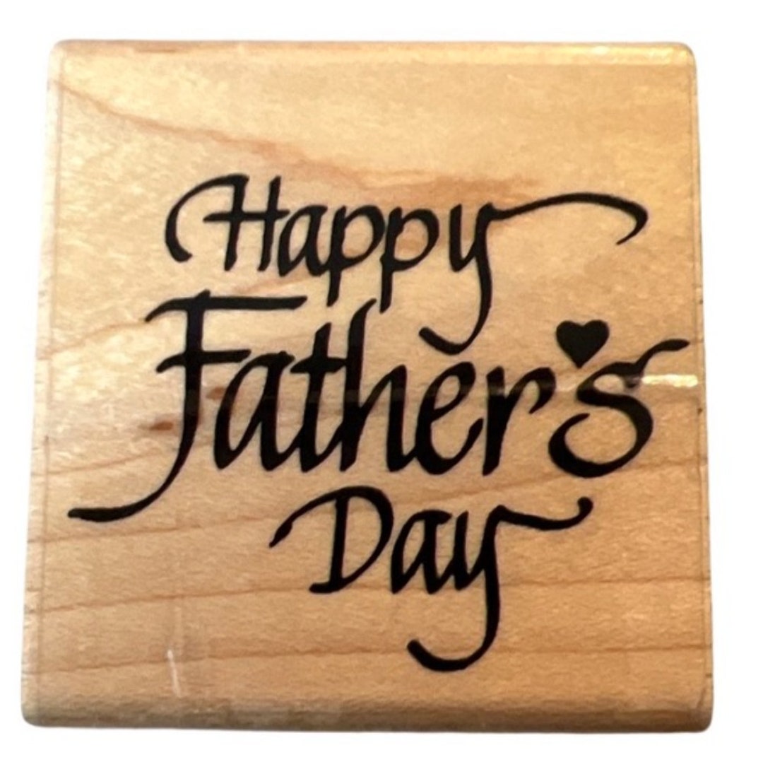 Stampendous Happy Fathers Day Fun Stamps Wooden Rubber Stamp - Etsy