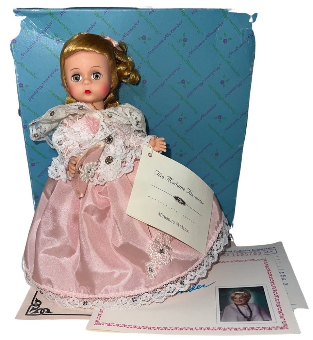 Madame Alexander Miniature Madame Doll in Pink Gown Dress Original Box ...