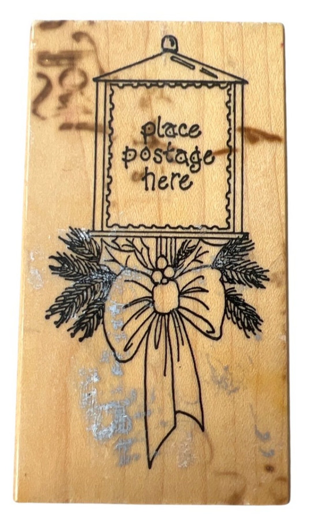Art Impressions Place Postage Stamp Here Wooden Rubber Stamp - Etsy