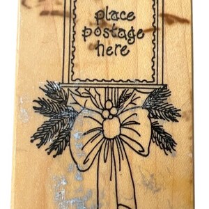 Art Impressions Place Postage Stamp Here Wooden Rubber Stamp - Etsy