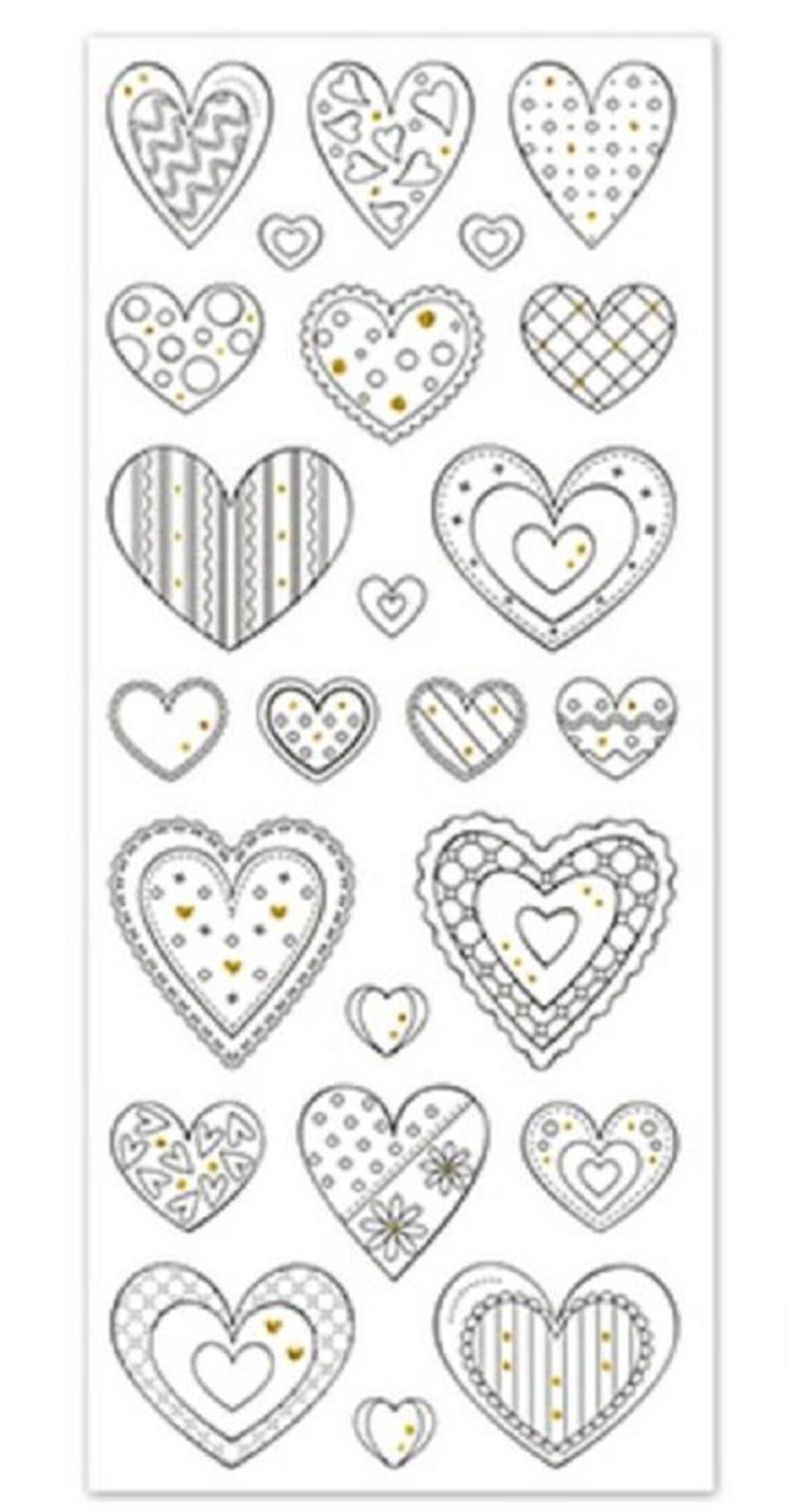 Paper Craft Stickers Scrapbooking Color Art Heart Medley Valentine Love ...