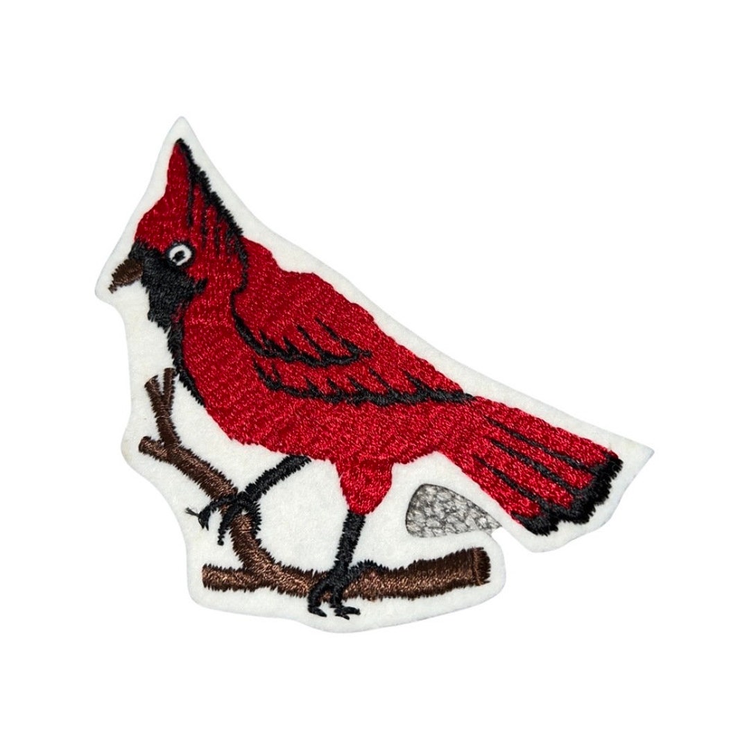 Animal Uniform Patch Red Cardinal Bird on a Branch - Etsy
