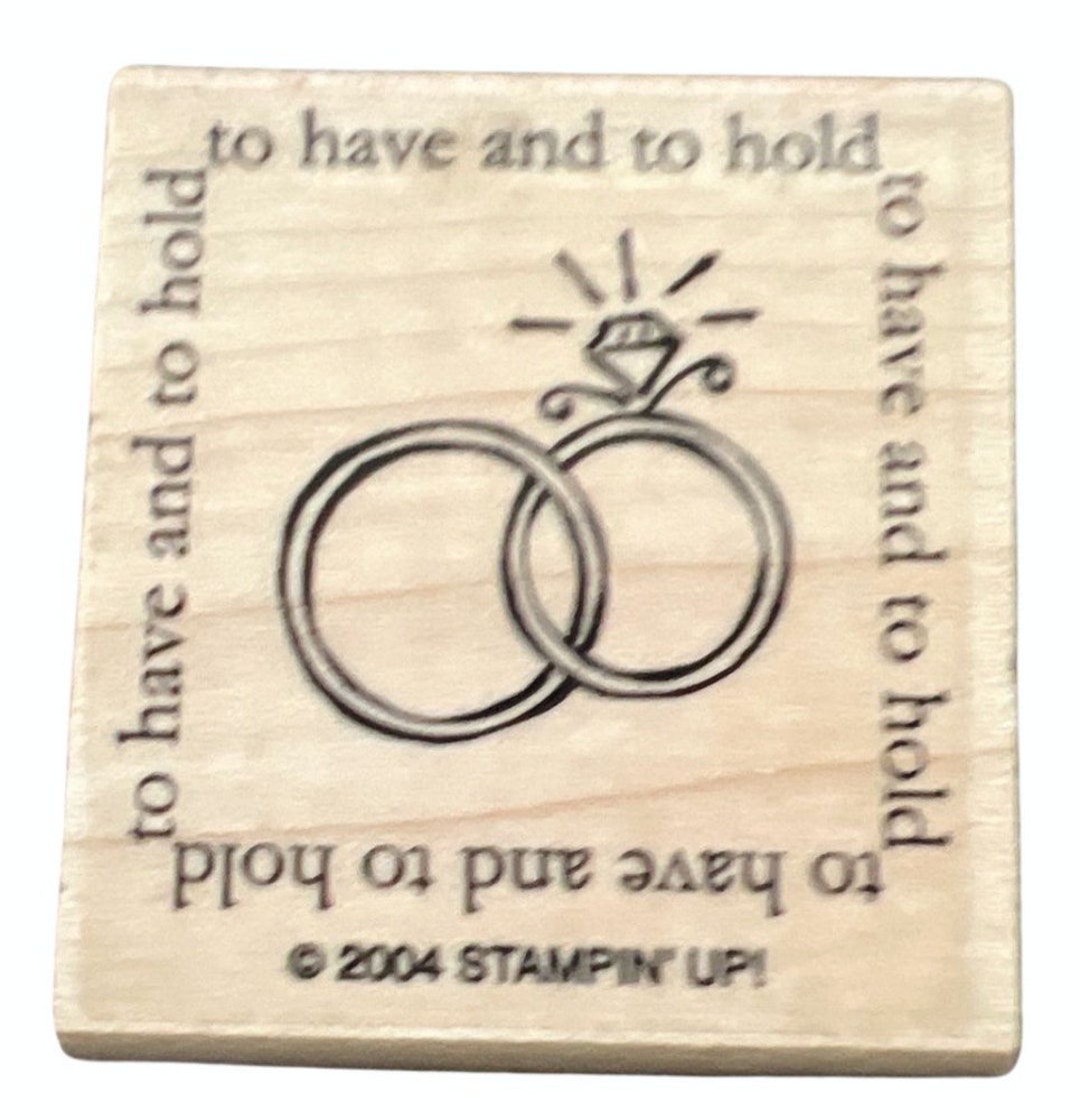 Stampin up to Have and Hold Wedding Rings Wooden Rubber Stamp - Etsy