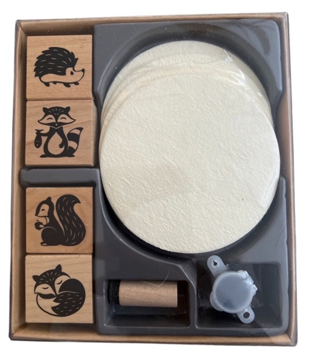 Inkadinkado Woodland Tavern Bar Drink Coaster Set Kit Fox Hedgehog ...