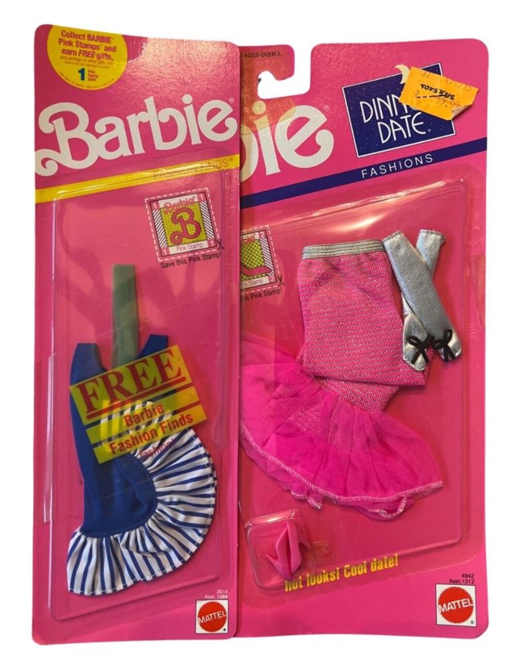 Barbie Dinner Date Fashion Plus Bonus Outfit Set Pink Blue New in Box ...