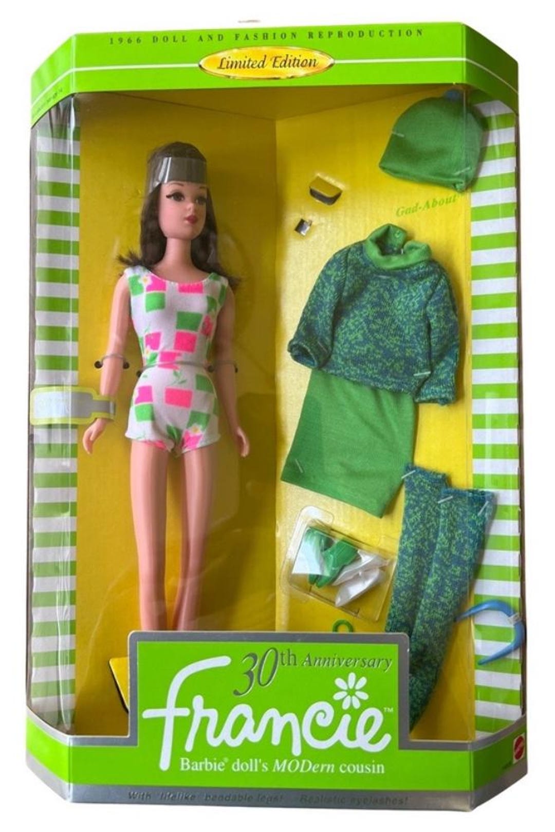 Barbie Doll Francie 30th Anniversary NIB Limited Edition Gad About ...