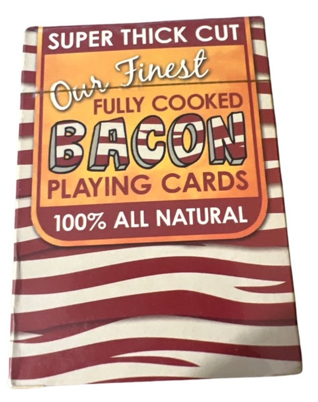 Super Thick Cut 100% Natural Cooked Bacon New Sealed Deck of Playing ...