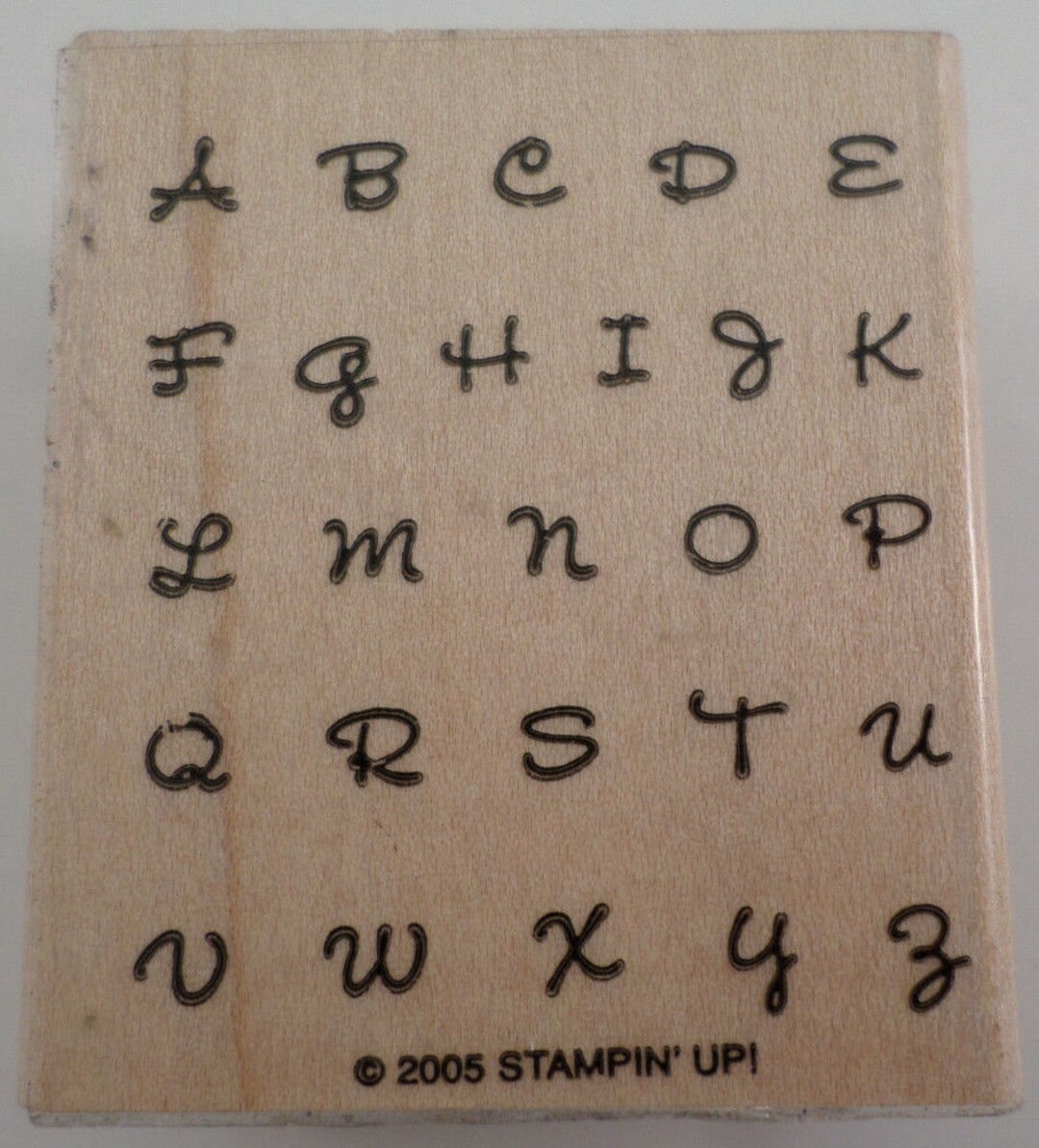 Stampin up Alphabet Chart 2005 Letters Wooden Rubber Stamp - Etsy