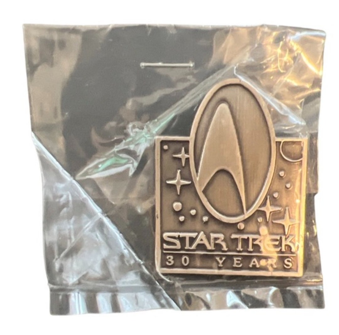 Hallmark Star Trek 30 Year Pin Brooch Silver-tone Pinback Hat Lapel Pin ...