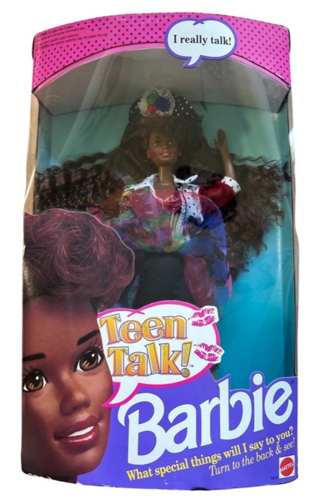Teen Talk Barbie Mattel African American Doll She Really Talks Sealed ...