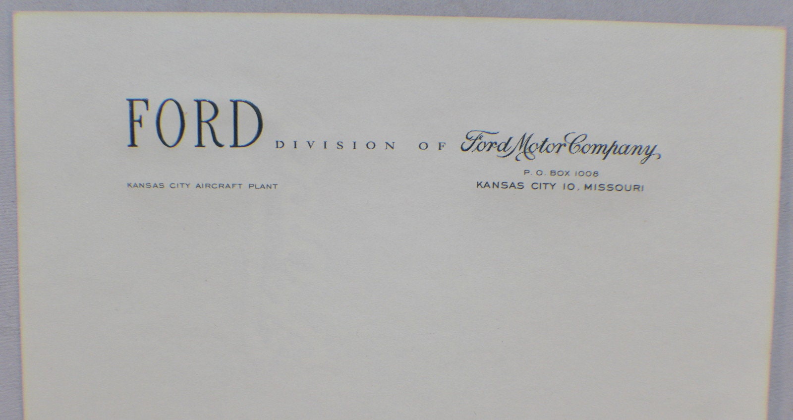 Memorabilia Vintage Ford Motor Co Parts Packaging Envelope FoMoCo ...