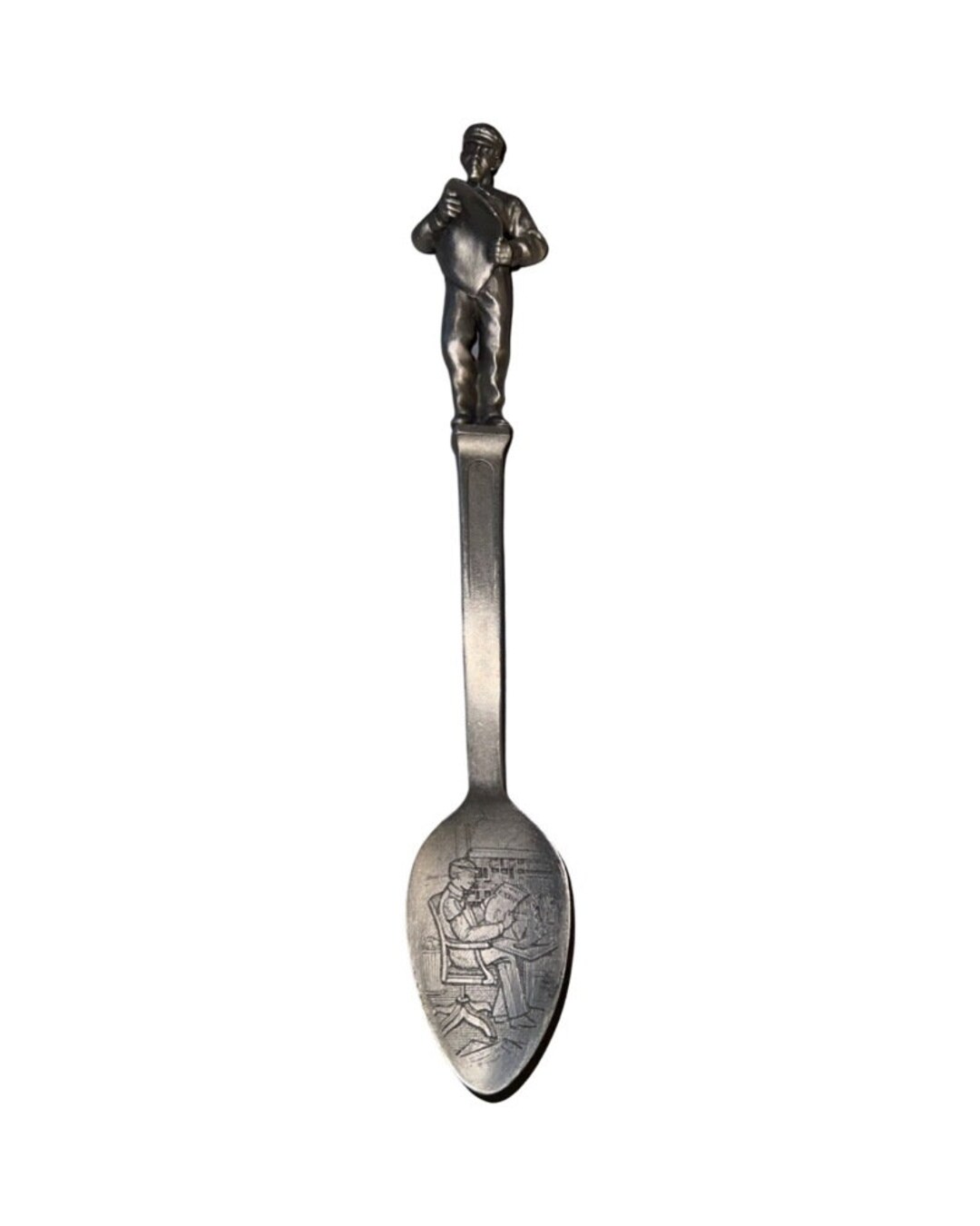 Hudson Pewter Colonial Spoon the Postman Reading News 1980 Collectible ...