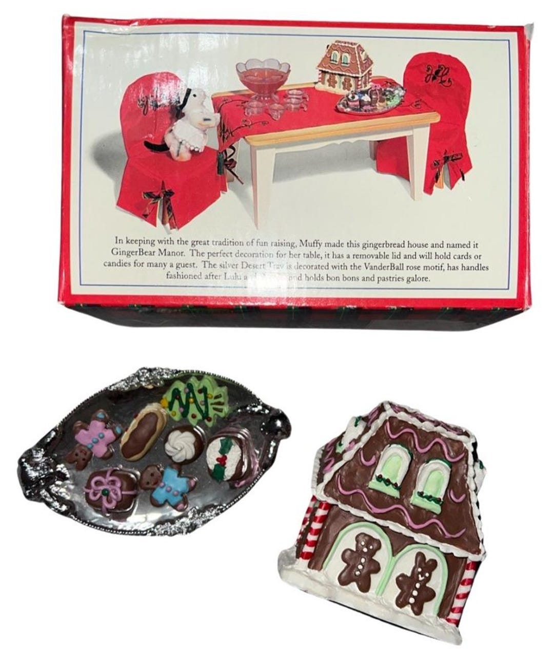 Muffy Vanderbear Gingerbread House and Tray in Original Box New MIB ...