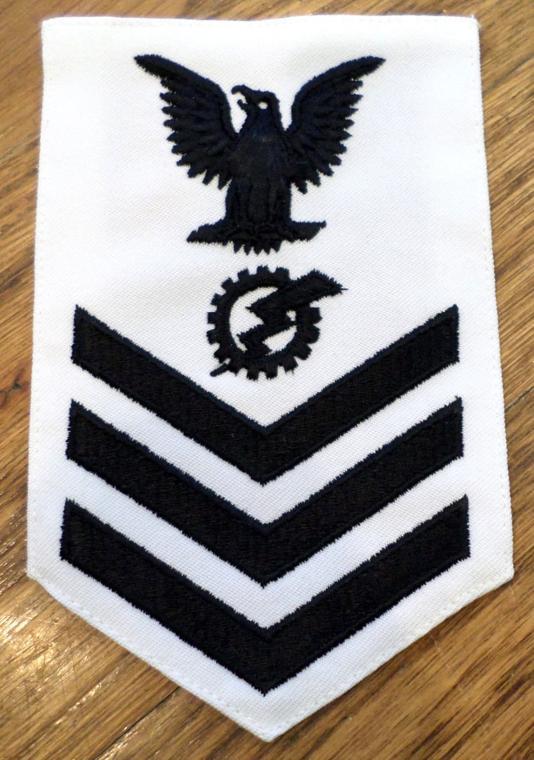 Us Navy Enlistment Ratingssleeve Patch For White