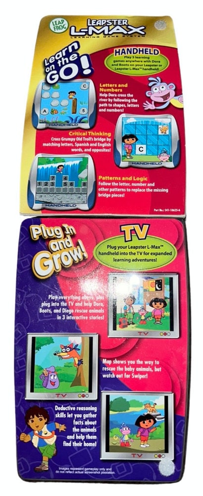 Leapster Leap Frog Pad L-max Learning Game System Dora Wildlife Rescue ...