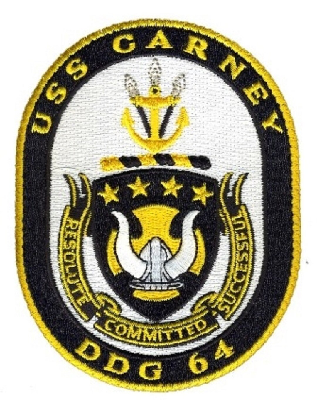 USS Carney DDG 64 Military Uniform Patch Resolute Committed Successful ...