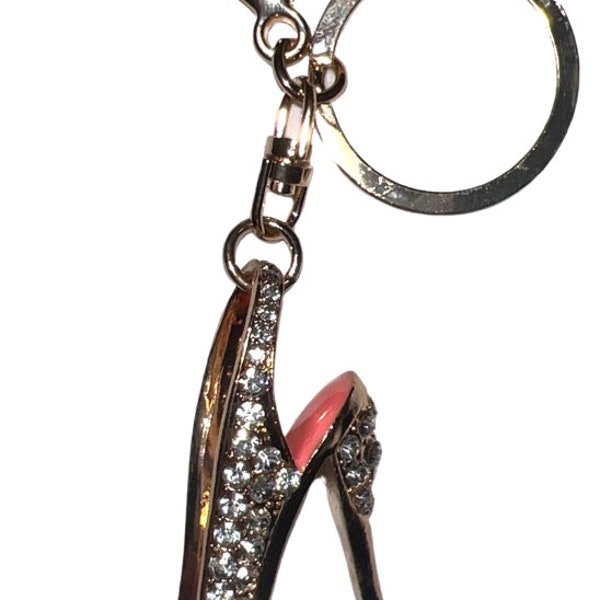 Rhinestone Shoe Keychain - Etsy