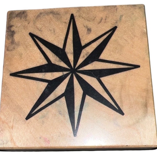 8 Point Star Sticker - Etsy