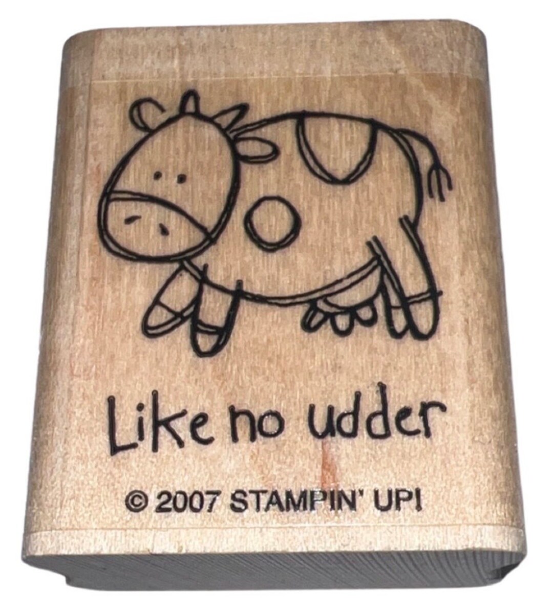 Stamping up Like No Udder Moo Cow Words Writing Wooden Rubber Stamp - Etsy