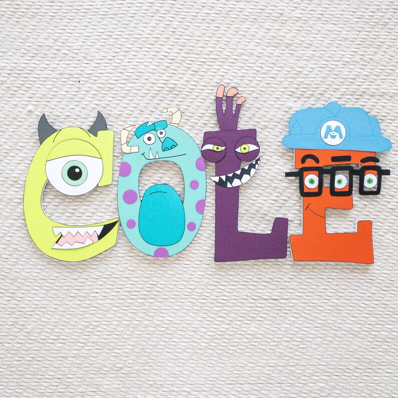 Monsters Inc Custom Wood Letters - Etsy