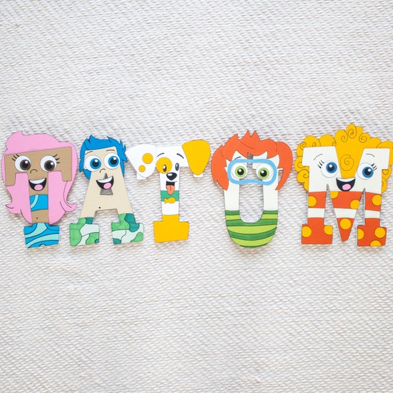 Bubble Guppies Custom Wood Letters by LiveLaughScrap | Catch My Party