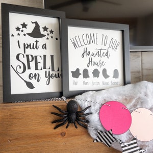 Personalized Family Halloween I Put a Spell on You Wood Signs - Etsy