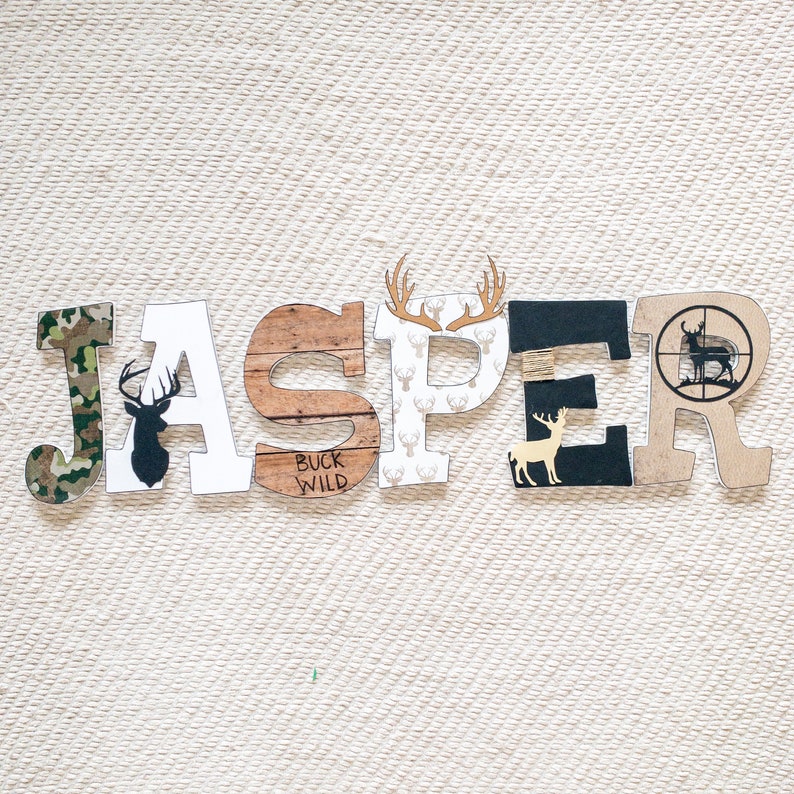 Hunting Camo Custom Wood Letters - Etsy