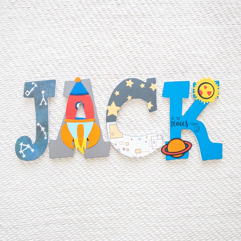 Space Custom Name Banner - Etsy