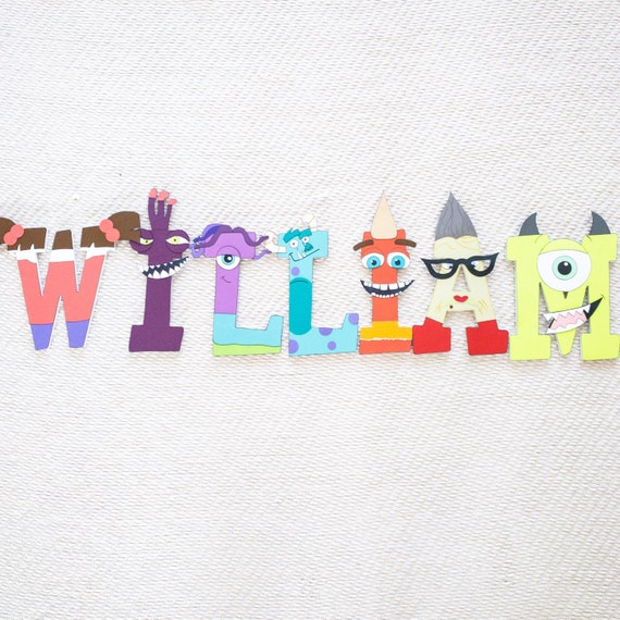 Monsters Inc Custom Wood Letters by LiveLaughScrap | Catch My Party