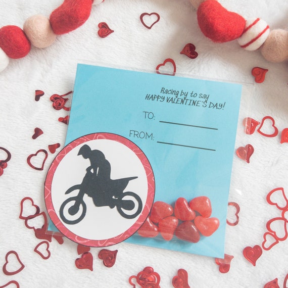 Dirt Bike Classroom Valentines Gifts Party Favors by LiveLaughScrap ...