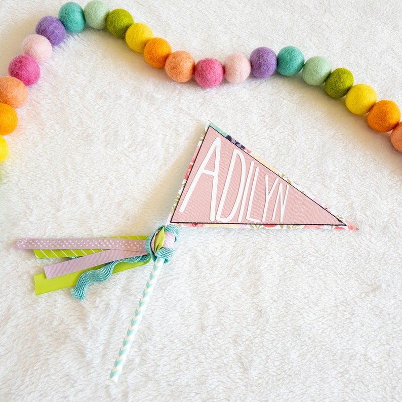 Easter Basket Name Pennant Flag - Etsy